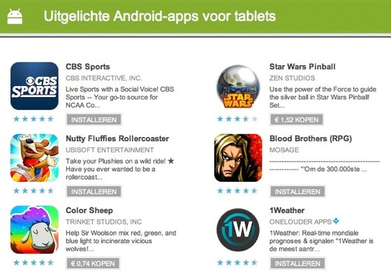Tip: Android-tabletapps makkelijker vinden in Google Play Store ...
