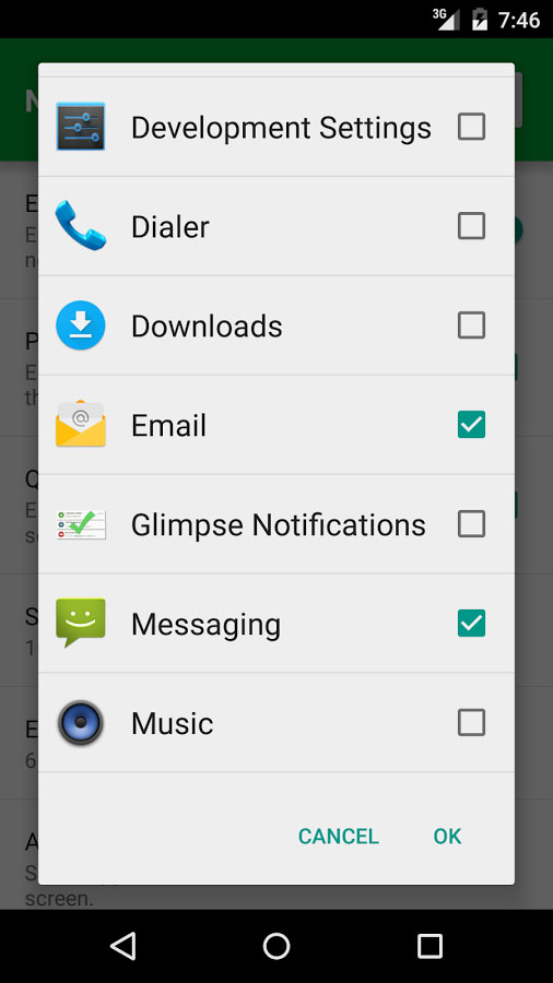 Glimpse Notifications: licht het scherm op bij notificaties