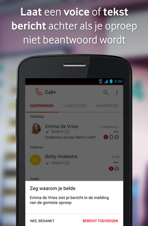 Vodafone Call+ en Message+ samengevoegd in nieuwe app